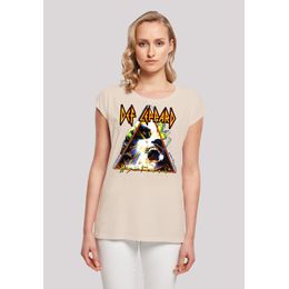 F4NT4STIC Damen T-Shirt "Def Leppard Hysteria", wei&szlig;, Gr. L, Obermaterial: 100% Baumwolle, Shirts, Premium Qualit&auml;t