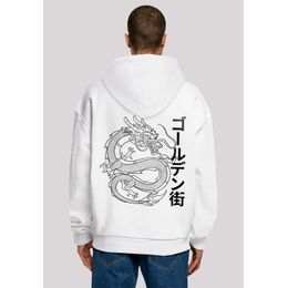 F4NT4STIC Herren Kapuzenpullover "Drache Golden Gai", wei&szlig;, Gr. XXL, Obermaterial: 100% Baumwolle, Pullover, Print