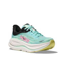 Hoka One One Damen Laufschuh "BONDI 9", Gr. 36,5blau spark, mint fluorite, Synthetik, Textil, Schuhe, f&uuml;r mehr D&auml;mpfung