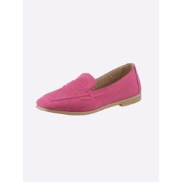 Andrea Conti Damen Slipper, Gr. 38, pink, Leder, Nubukleder, Rindsleder, Schuhe
