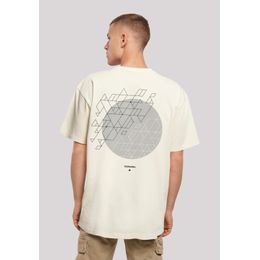 F4NT4STIC Damen T-Shirt "Geometric Grau", beige, Gr. XL, Obermaterial: 100% Baumwolle, Shirts, Print