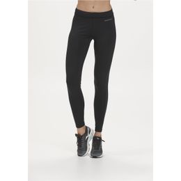 Endurance Damen Trainingstights "Zenta W Long Run Tights", schwarz, Gr. 40, unifarben, 90% Polyester, 10% Elasthan, Hosen, mit praktischer