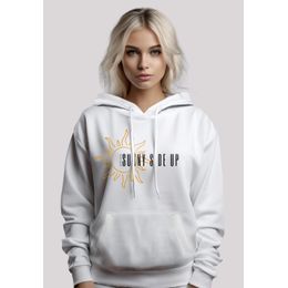 F4NT4STIC Damen Kapuzenpullover "Sunny side up", wei&szlig;, Gr. XS, Obermaterial: 65% Baumwolle, 35% Polyester, Pullover, Hoodie, Warm, Bequem