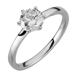 OROLINO Damen Fingerring "Gold 750 mit nat&uuml;rlichem Brillant 1,00ct.", 056 (17,8), 1 P2 = erkennbare Einschl&uuml;sse, Gold, wei&szlig;, Gold, Fingerringe