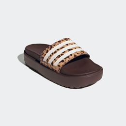 Damen Badesandale "PLATFORM ADILETTE", adidas Sportswear, Gr. 40,5, wei&szlig;, Synthetik, Schuhe, Badelatschen
