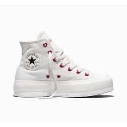 Converse Damen Sneaker "CHUCK TAYLOR ALL STAR LIFT", Gr. 42,5vintage wei&szlig;, egret, days ahead, Textil, Schuhe, Valentine, Love Edition