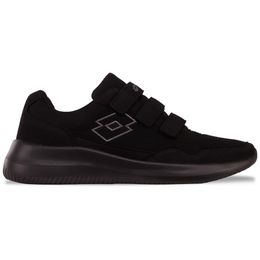 Lotto Herren Sneaker, Gr. 47, schwarz, Kunstfaser, Synthetik, clean, Schuhe, - mit drei praktischen Klettverschl&uuml;ssen