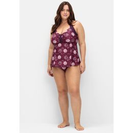 Damen Tankini-Top, lila, Gr. 42, sheego by Joe Browns, Elasthan, Polyamid, Bikini-Oberteile