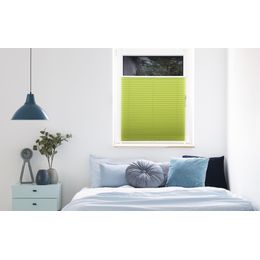 Plissee mydeco, B:80cm H:130cm, gr&uuml;n, Obermaterial: 100% Polyester, Badezimmer, Plissees, "Free"