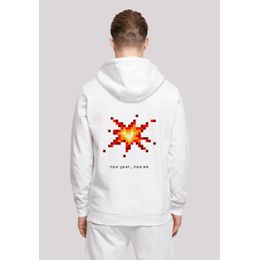 F4NT4STIC Herren Kapuzenpullover "SIlvester Party Happy People Only", wei&szlig;, Gr. S, Obermaterial: 50% Baumwolle, 50% Polyester, Pullover, Print