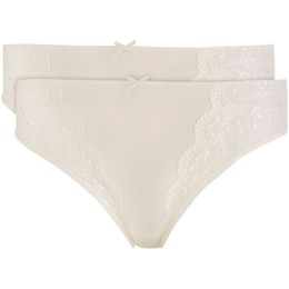 Nina von C. Damen Jazz-Pants Slips ""Silver Edition"", Gr. 42, beige, Obermaterial: 86% Polyamid, 14% Elasthan. Spitze: 86% Polyamid, 14% Elasthan,