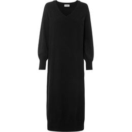 bonprix Damen Strickkleid "Oversized Strickkleid in Midil&auml;nge", schwarz, Gr. 48, Obermaterial: 67% Polyacryl, 30% Polyester, 3% Elasthan, Kleider,