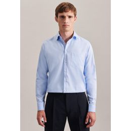 Seidensticker Herren Businesshemd "Schwarze Rose", blau, Gr. 42, unifarben, 100% Baumwolle, Hemden, Regular 1/1 Kentkragen Uni