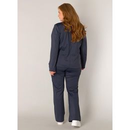 Damen Jackenblazer "Leah", blau, Gr. 54, Base Level Curvy, unifarben, Web, Obermaterial: 75% Polyamid, 25% Elasthan, Blazer, mit Reverskragen und