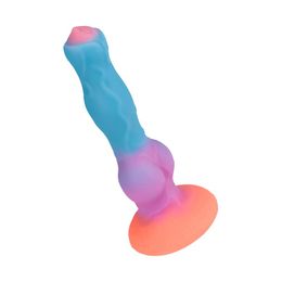 EIS Glitzernder Naturvibrator mit Saugfu&szlig;, 22 cm