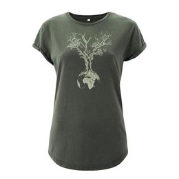 Life-tree Shirt 'Fairwear Weltenbaum' female Green size M