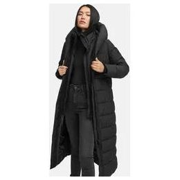 Winterjacke Marikoo "Pakoraa", Damen, Gr. XL, schwarz, Obermaterial: 100% Polyester; Futter: 100% Polyester; Wattierung: 100% Polyester; &Auml;rmelfutter: 100% Polyester, Jacken Winterjacke, extra langer Winter Mantel mit abnehmbaren Innenteil