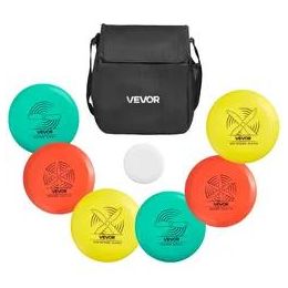 VEVOR Disgolf Set Disc Golf Scheiben (6 + 1 Stk.) f&uuml;r Anf&auml;nger, Starter-Set mit Putter, Mid-Range, Driver, inklusive Mini-Marker, tragbarer Rucksack, f&uuml;r Garten Rasen Strand und Park im Freien、