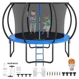 VEVOR Gartentrampolin Trampolin 86 cm Leiternh&ouml;he, Indoor-/Outdoor-Kindtrampolin mit 150 kg Belastbarkeit, Trampoline 360&deg; Sicherheitsnetz Sto&szlig;d&auml;mpfend, Outdoor Trampoline f&uuml;r Kinder & Erwachsene