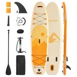 VEVOR aufblasbares Stand Up Paddle Board (304,8 x 83,8 x 15,2 cm) Paddleboard, Komplettset inkl. Pumpe Paddel Finne Rucksack, Kn&ouml;chelleine Gurt, rutschfestes Deck f&uuml;r Jugendliche und Erwachsene