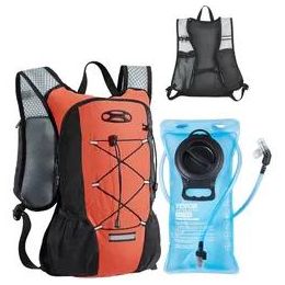 VEVOR Trinkrucksack 8 L isolierter Rucks&auml;cke mit 2 L TPU-Wasserblase Laufrucksack Wanderrucks&auml;cke f&uuml;r Radfahren Laufen Ausflug Orange, Hydro-Wasser-Tagesrucksack f&uuml;r M&auml;nner und Frauen