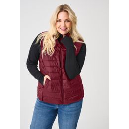 Only CARMAKOMA Damen Steppweste "CARTAHIA LW QUILTED WAISTCOAT OTW"cabernet, Gr. M, unifarben, Web, Obermaterial: 100% Nylon, Westen