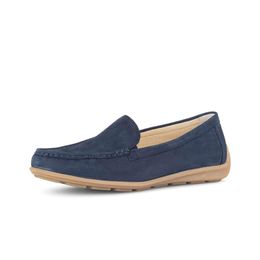 Mokassin Gabor "Mokassin", Damen, Gr. 38,5, blau, Schuhe Mokassin