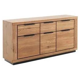 Sitzbank MCA LIVING "Greno Garderobenbank", beige (naturfarben), B:163cm H:80cm T:40cm, Holzwerkstoff, Massivholz, Sitzb&auml;nke, Sitzbank, 2 offene F&auml;cher, FSC-Mix