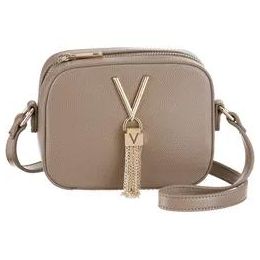 Umh&auml;ngetasche Valentino BAGS "DIVINA", Damen, Gr. B/H/T: 17cm x 13cm x 6cm, grau (taupe), Polyurethan (PU), Taschen Umh&auml;ngetasche, Handtasche Damen Tasche Damen Schultertasche