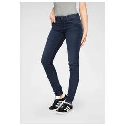 Skinny-fit-Jeans Pepe Jeans "SOHO", Damen, Gr. 25, L&auml;nge 32, blau (h45 schwarz used worn), Denim/Jeans, Obermaterial: 84% Baumwolle, 14% Polyester, 2% Elasthan, skinny fit lang, Jeans, im 5-Pocket-Stil mit 1-Knopf Bund und Stretch-Anteil