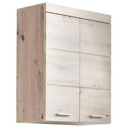 H&auml;ngeschrank Welltime "Avena", braun (asteichefarben), B:73cm H:77cm T:23cm, Schr&auml;nke, H&auml;ngeschrank, Badschrank breit mit verstellbaren B&ouml;den - Ma&szlig;e (B/T/H) 73/23/77 cm