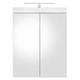 TRENDTEAM Spiegelschrank WELLTIME "Avena", wei&szlig; (wei&szlig; matt, wei&szlig; hochglanz), B:60cm H:77cm T:17cm, Schr&auml;nke, Spiegelschrank, Spiegelschrank wahlweise mit Beleuchtung - (B/T/H) 60/17/77 cm