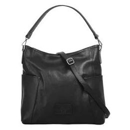 Shopper Samantha Look, Damen, Gr. B/H/T: 42cm x 30cm x 14cm onesize, schwarz, Leder, Strukturmuster, Taschen Shopper, echt Leder, Made in Italy