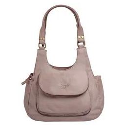 Umh&auml;ngetasche Samantha Look, Damen, Gr. B/H/T: 37cm x 18cm x 13cm onesize, rosa (alt, rosa), Leder, leicht gl&auml;nzend, unifarben, Taschen Umh&auml;ngetasche, echt Leder, Made in Italy