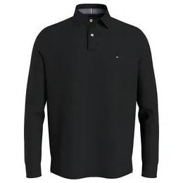 Tommy Hilfiger Big & Tall Langarm-Poloshirt "BT-1985 REGULAR LS POLO-B", Herren, Gr. 4XL, schwarz, Jersey, Obermaterial: 96% Baumwolle, 4% Elasthan, TOMMY HILFIGER BIG & TALL, Shirts, in Gro&szlig;en Gr&ouml;&szlig;en