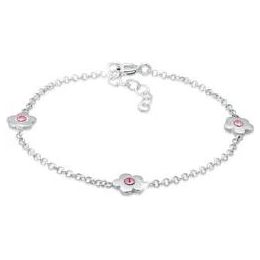 Armband Elli "Kinder Blume mit Kristallen von Swarovski 925 Sterling Silber" Gr. 14, silber, Armb&auml;nder, Damen, 14cm, ohne Stein, Silber 925 (Sterlingsilber), Armband