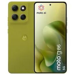 Motorola Smartphone "moto g86 5G 256GB", Energieeffizienz: A (A-G), gr&uuml;n (pantone golgen cypress), 256 GB, Mobiltelefone