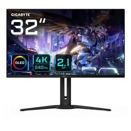 Gigabyte Gaming-Monitor "AORUS FO32U2P", Energieeffizienz: G (A-G), schwarz, B:71,8cm H:61,4cm T:15,9cm, Monitore