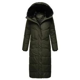 Steppmantel Navahoo "Hingucker XIV", Damen, Gr. M (38), gr&uuml;n (dunkelgr&uuml;n), Obermaterial: 100% Polyester. Futter: 100% Polyester. Wattierung: 100% Polyester, gerade ca. Mitte Wade, hoch geschlossener Ausschnitt, eng Rippstrickb&uuml;ndchen, M&auml;ntel Steppmantel, Damen Wintermantel mit abnehmbaren Kunstfellkragen