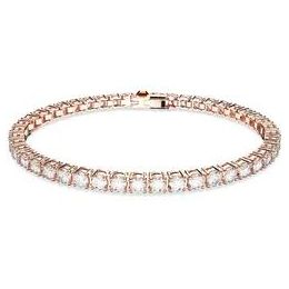 Armkette Swarovski "Schmuck Geschenk Matrix Armband" Gr. M, rosa (ros&eacute;goldfarben, kristallwei&szlig;, kristallwei&szlig;), Armb&auml;nder, Damen, M, Metall, Armkette, mit Swarovski Kristall