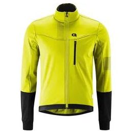 Fahrradjacke Gonso "Valaff", Herren, Gr. 4XL, gelb, 100% Polyester, Jacken Fahrradjacke, Herren Softshell-Jacke, Windjacke atmungsaktiv und wasserabweisend