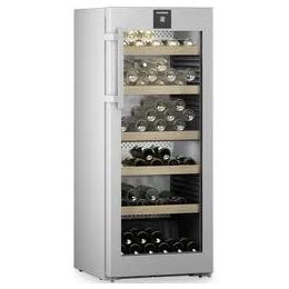 Liebherr Weintemperierschrank "WPsd 4652_994608251", Energieeffizienz: F (A-G), silber (silberfarben), B:59,7cm H:145,4cm T:67,5cm, Weink&uuml;hlschr&auml;nke