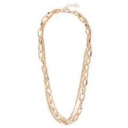 Collier Firetti "Gliederkette", gold (gelbgoldfarben), Halsketten, Damen, Metall, L: 45, Collier