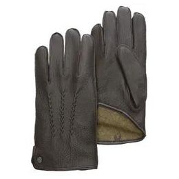 Lederhandschuhe Pearlwood "Luke", Herren, Gr. 9.5, braun (hazel), Ziegenleder, unifarben, Handschuhe, Atmungsaktiv, W&auml;rmeregulierend, Wind - und Wasserabweisend
