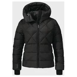 Sch&ouml;ffel Funktionsjacke SCH&Ouml;FFEL "Ins Jacket Boston L", Damen, Gr. 46, schwarz (9990, schwarz), Oberstoff: 63% Nylon, 37% Baumwolle; Futter: 100% Polyester; Wattierung: 100% Polyester, regular fit, hoch geschlossener Ausschnitt, Jacken Funktionsjacke