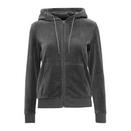 Kapuzensweatjacke oxmo "Kapuzensweatjacke OXVicky", Damen, Gr. M, grau (castlerock), Obermaterial: 80% Baumwolle CO. 20% Polyester PES., Sweatjacken