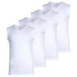 Unterhemd Ragman "Unterhemd 4er Pack", Herren, Gr. S, N-Gr, wei&szlig;, Obermaterial: 100% Baumwolle CO., Unterhemden Unterhemd