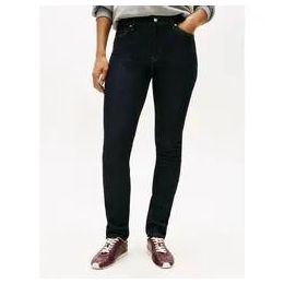 Slim-fit-Jeans Tommy Hilfiger "DNM SLIM RW", Damen, Gr. 31, L&auml;nge 32, pure, Denim/Jeans, Obermaterial: 61% Baumwolle, 35% Lyocell, 3% Polyester, 1% Elasthan, Abriebeffekte, slim fit kn&ouml;chellang, Jeans Slim-fit-Jeans