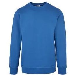Sweater Urban Classics "Urban Classics Herren Organic Basic Crew", Herren, Gr. S, sportyblau, 100% Baumwolle, unifarben, Rundhals, Sweatshirts Sweater