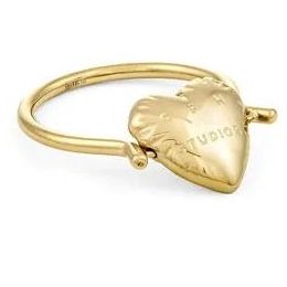 Fingerring Copenhagen Studios "Schmuck Geschenk Edelstahl Ring Balloon Hearts" Gr. 56, gelbgoldfarben, Fingerringe, Damen, 56, Edelstahl, 1,5mm, Fingerring